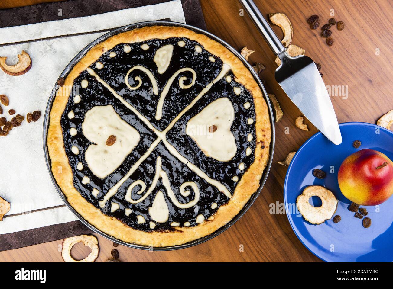 Czech traditional hand and home made round pie Chodsky kolac ...