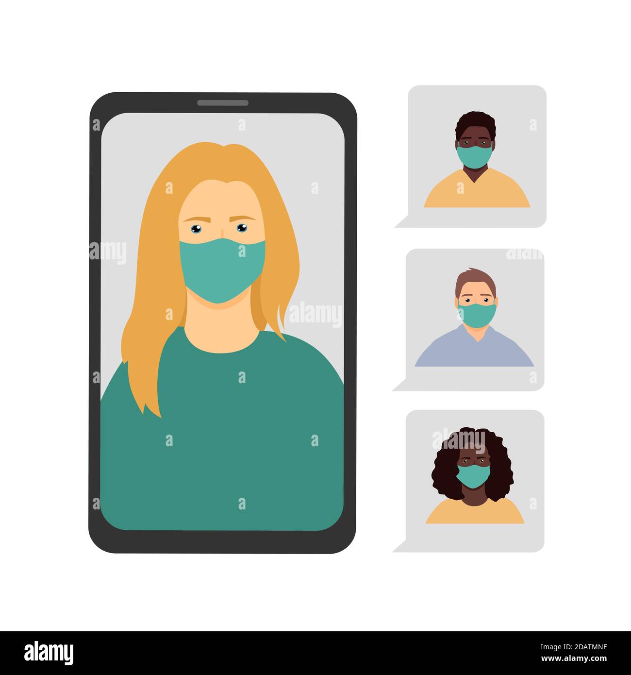 Doctor mask telephone Stock Vector Images - Alamy