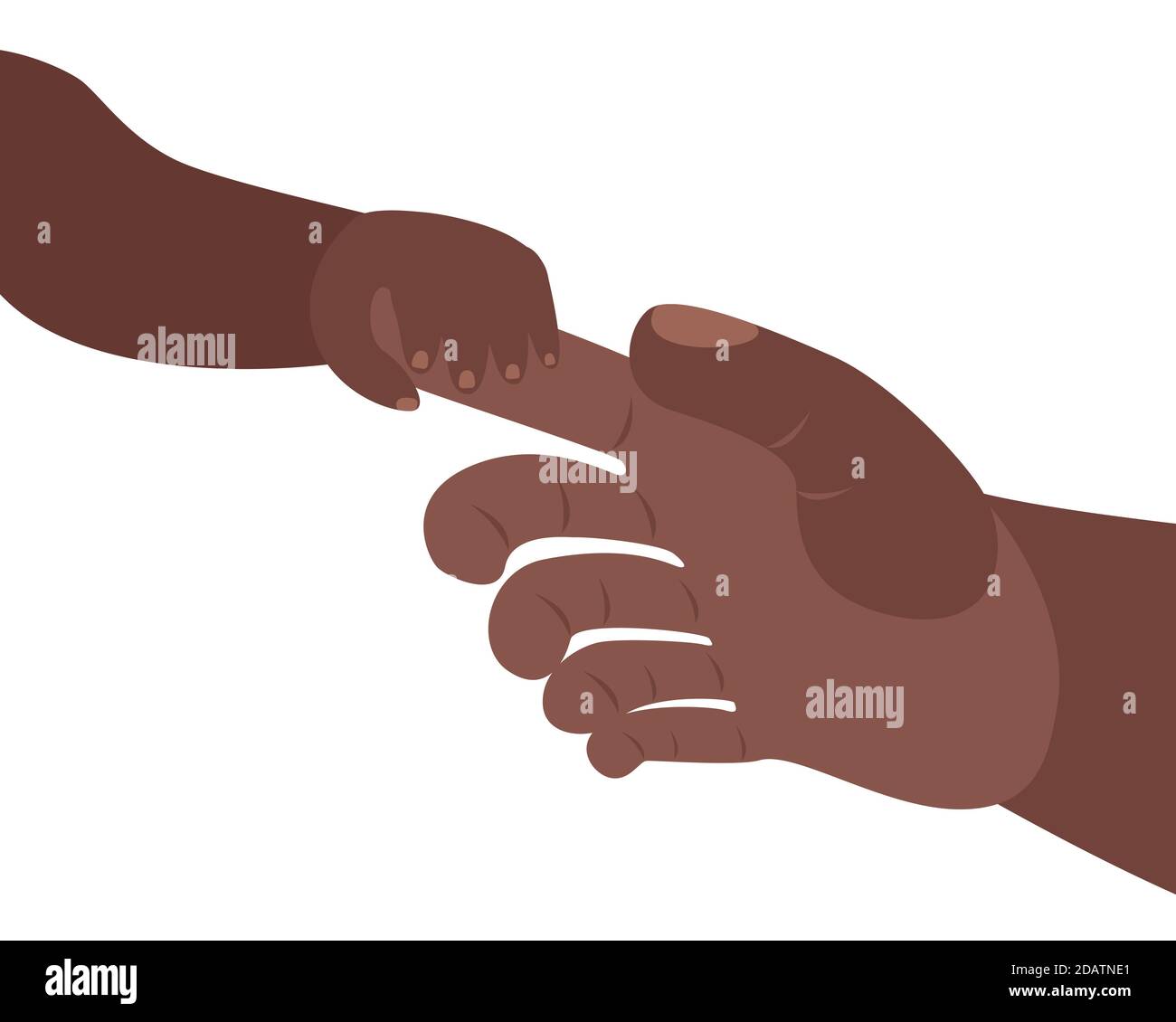 White child two black children Stock Vector Images - Alamy