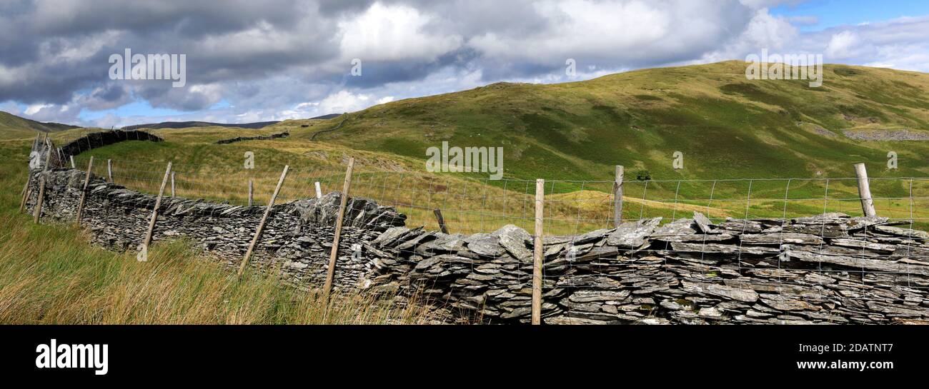 View to Sallows fell summit, Troutbeck valley, Kirkstone pass, Lake ...