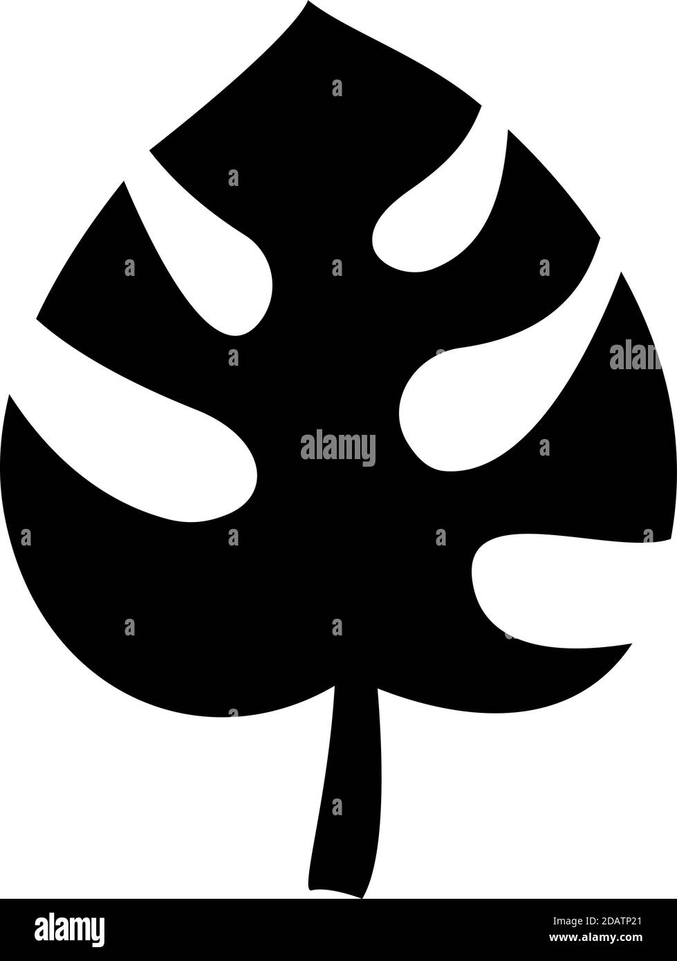 Monstera palm black leaf Stock Vector Images - Alamy