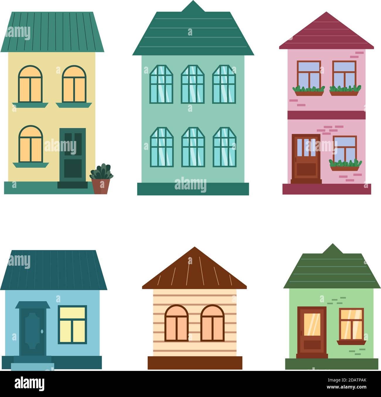 One story cottage Stock Vector Images - Alamy