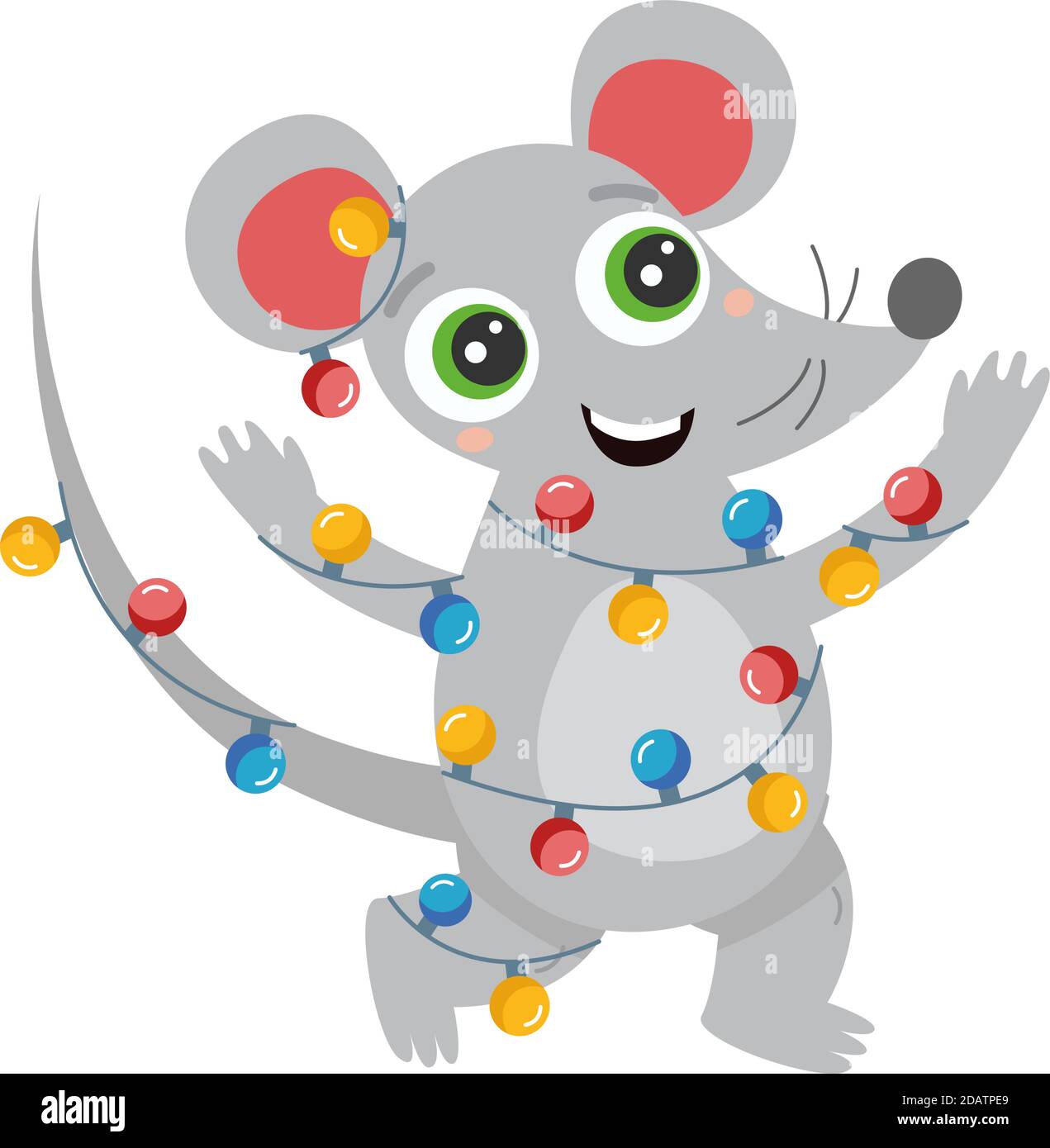 Cute Cartoon Mouse With Big Eyes