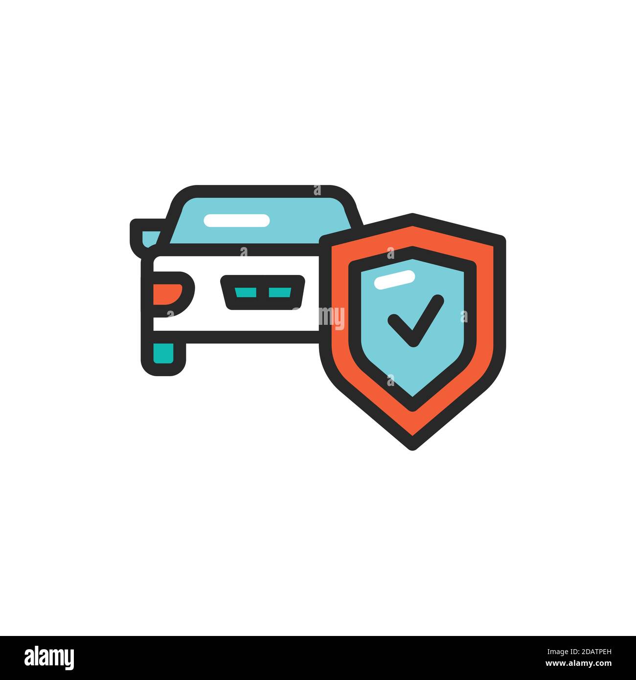 Car insurance color line hi-res stock photography and images - Alamy