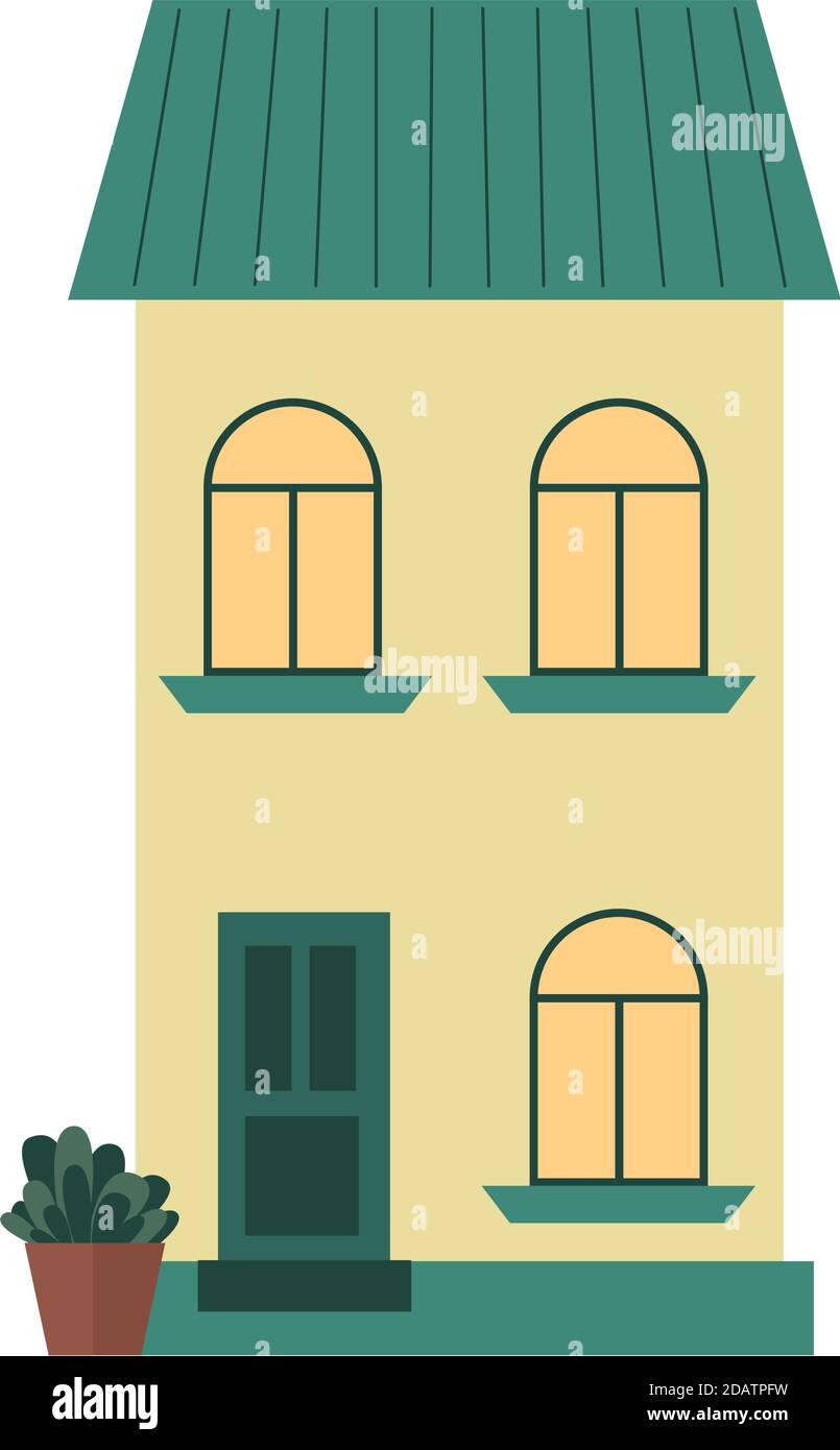 Office side elevation Stock Vector Images - Alamy