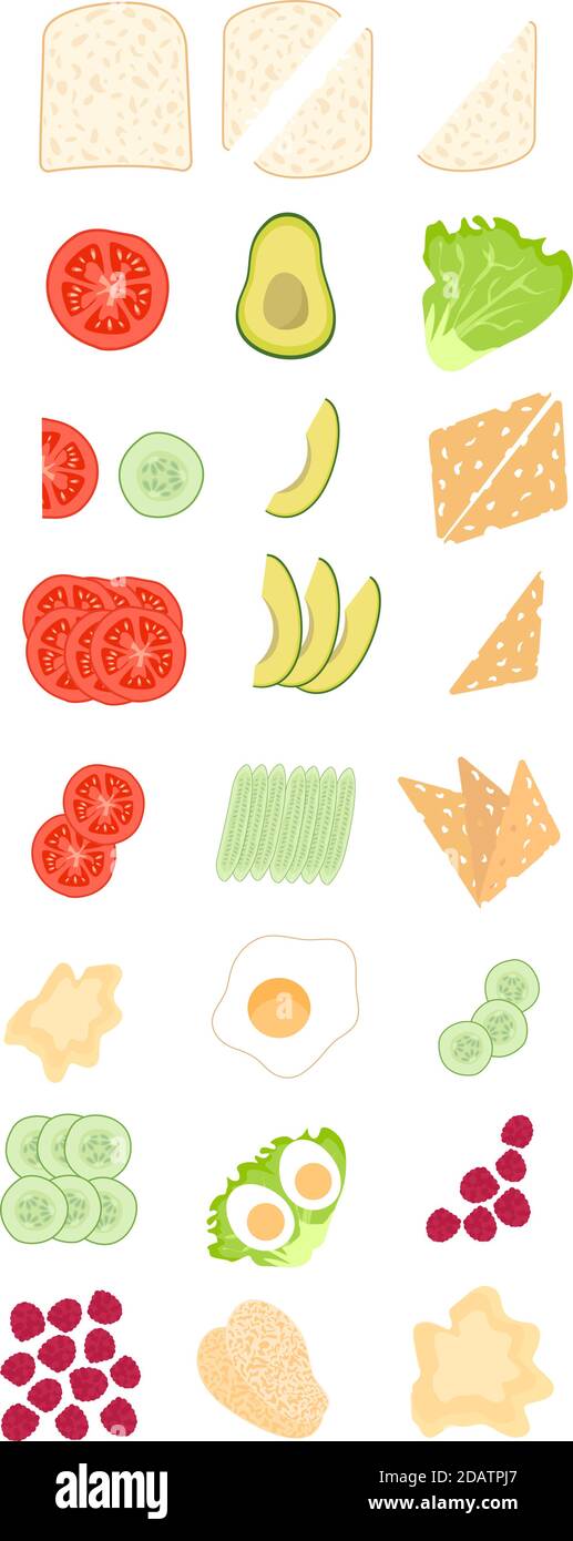 Cheese cucumber salad sandwich Stock Vector Images - Alamy