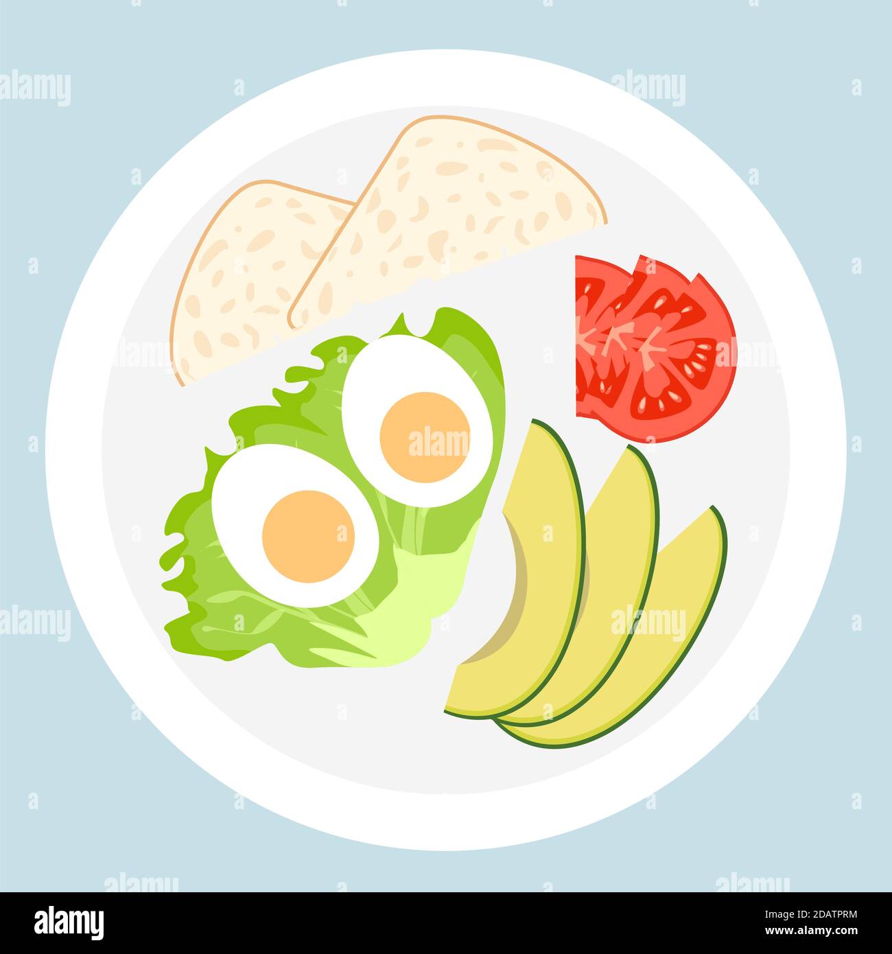 Table top view avocado Stock Vector Images - Alamy