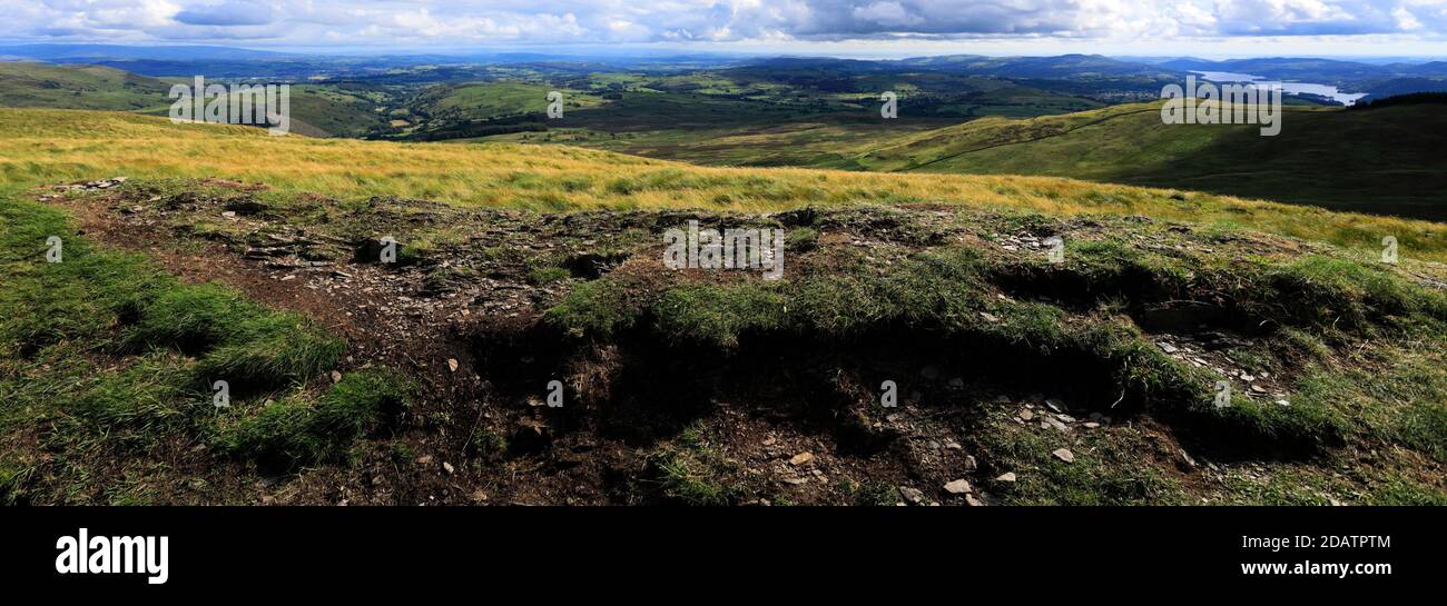 The Summit Cairn of Sallows fell, Troutbeck valley, Kirkstone pass ...