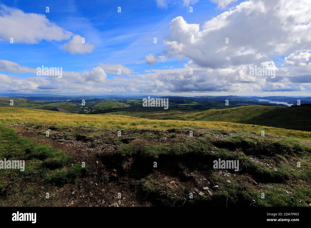 The Summit Cairn of Sallows fell, Troutbeck valley, Kirkstone pass ...