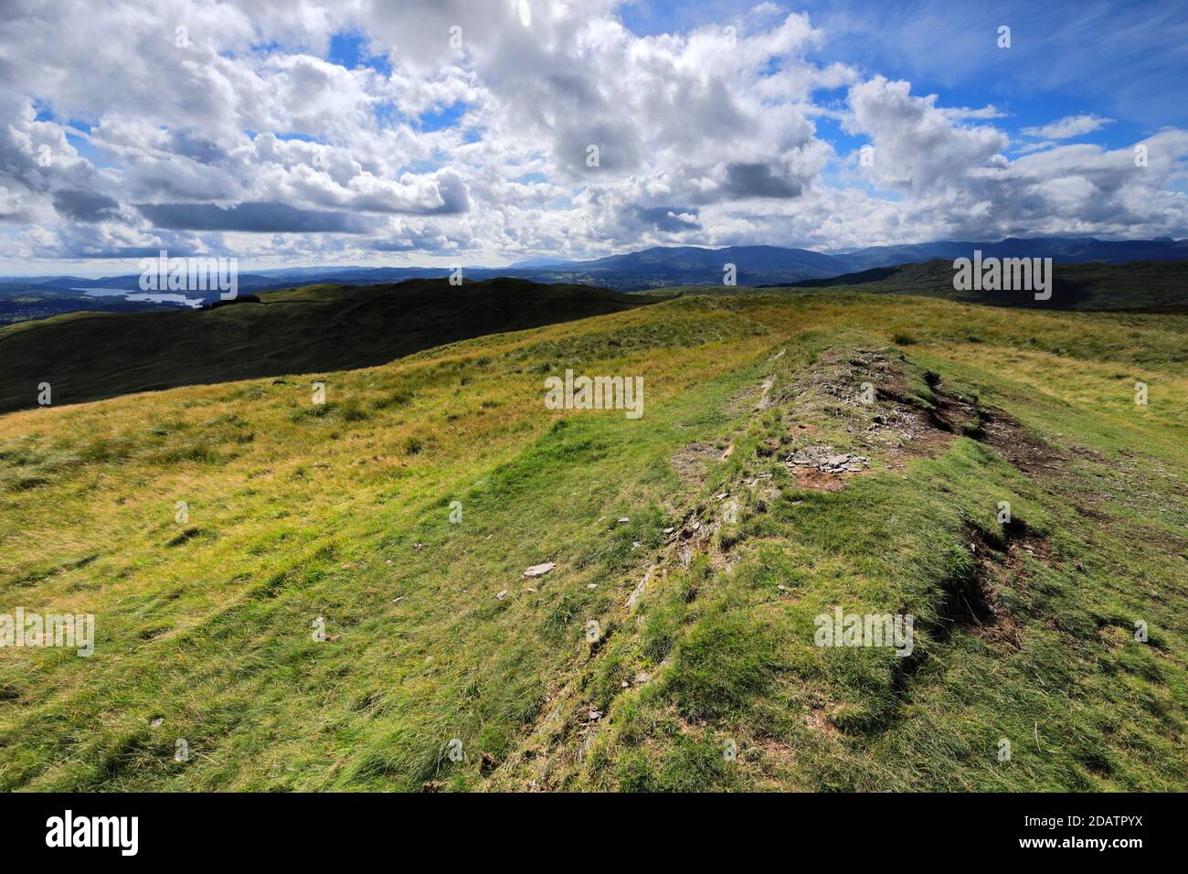 The Summit Cairn of Sallows fell, Troutbeck valley, Kirkstone pass ...