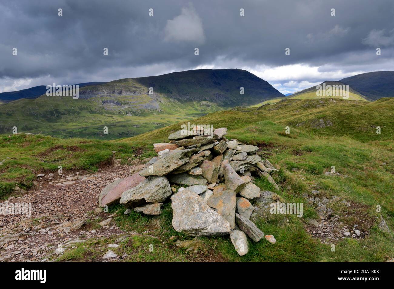 The Summit Cairn of Wansfell fell, Troutbeck village, Kirkstone pass ...