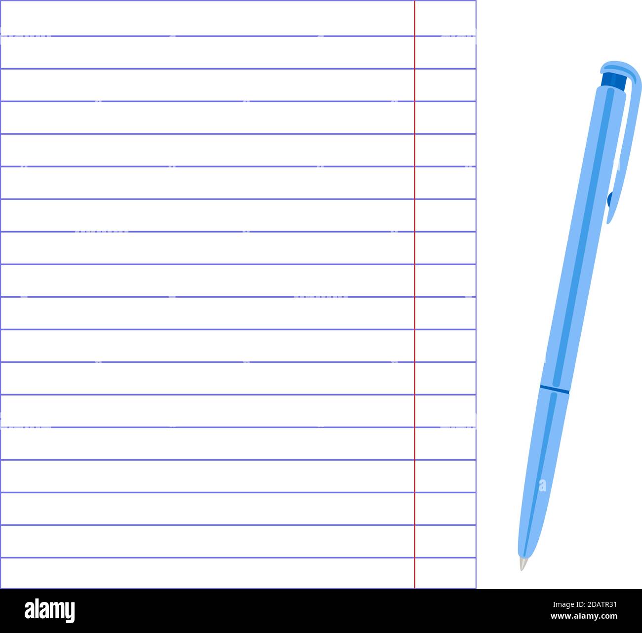 Blank notepad pen Stock Vector Images - Alamy