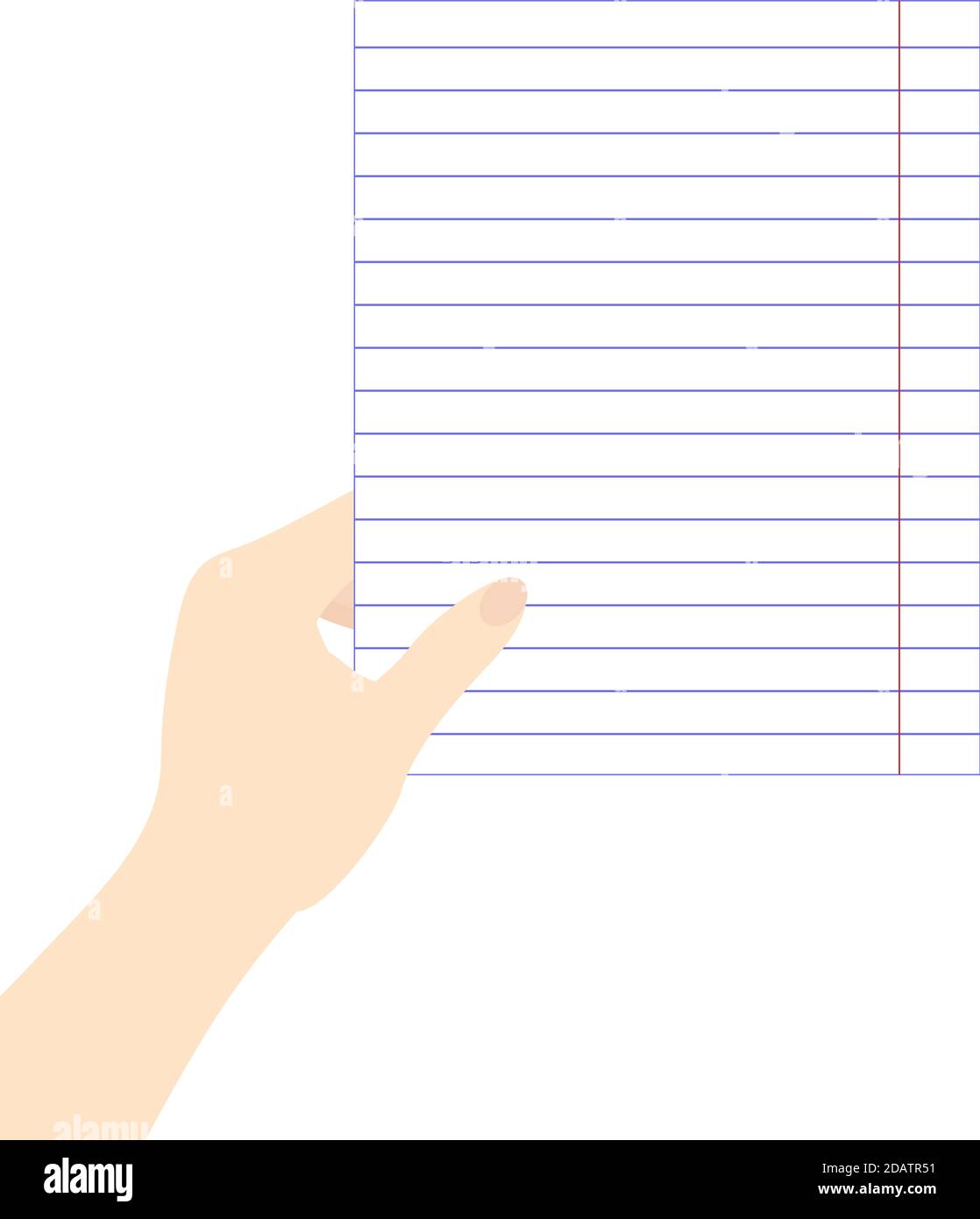 Person holding in hand paper Stock Vector Images - Alamy