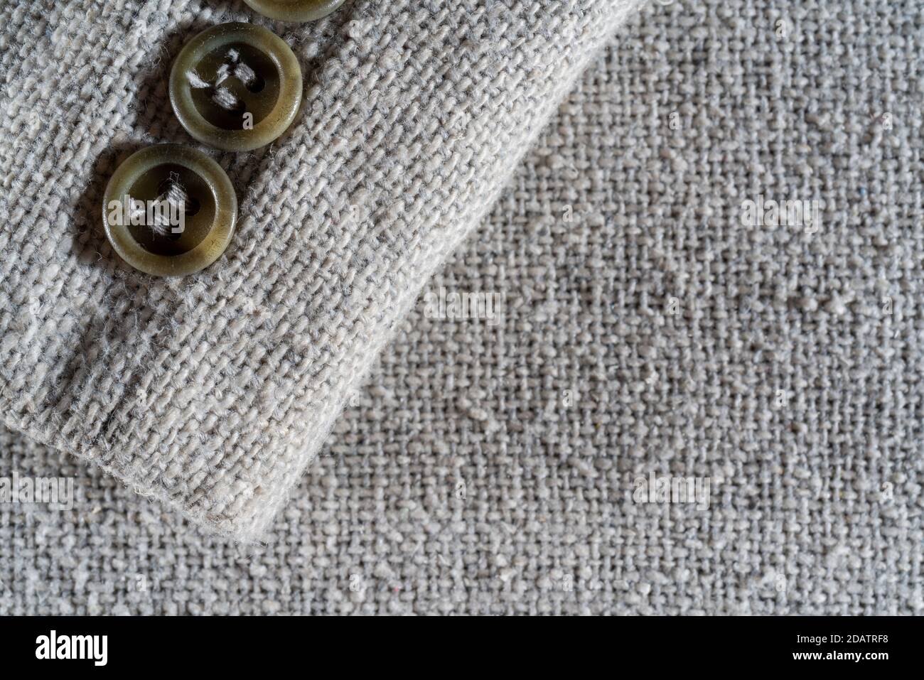 The texture of a dense white woolen fabric. Close-up textile background ...