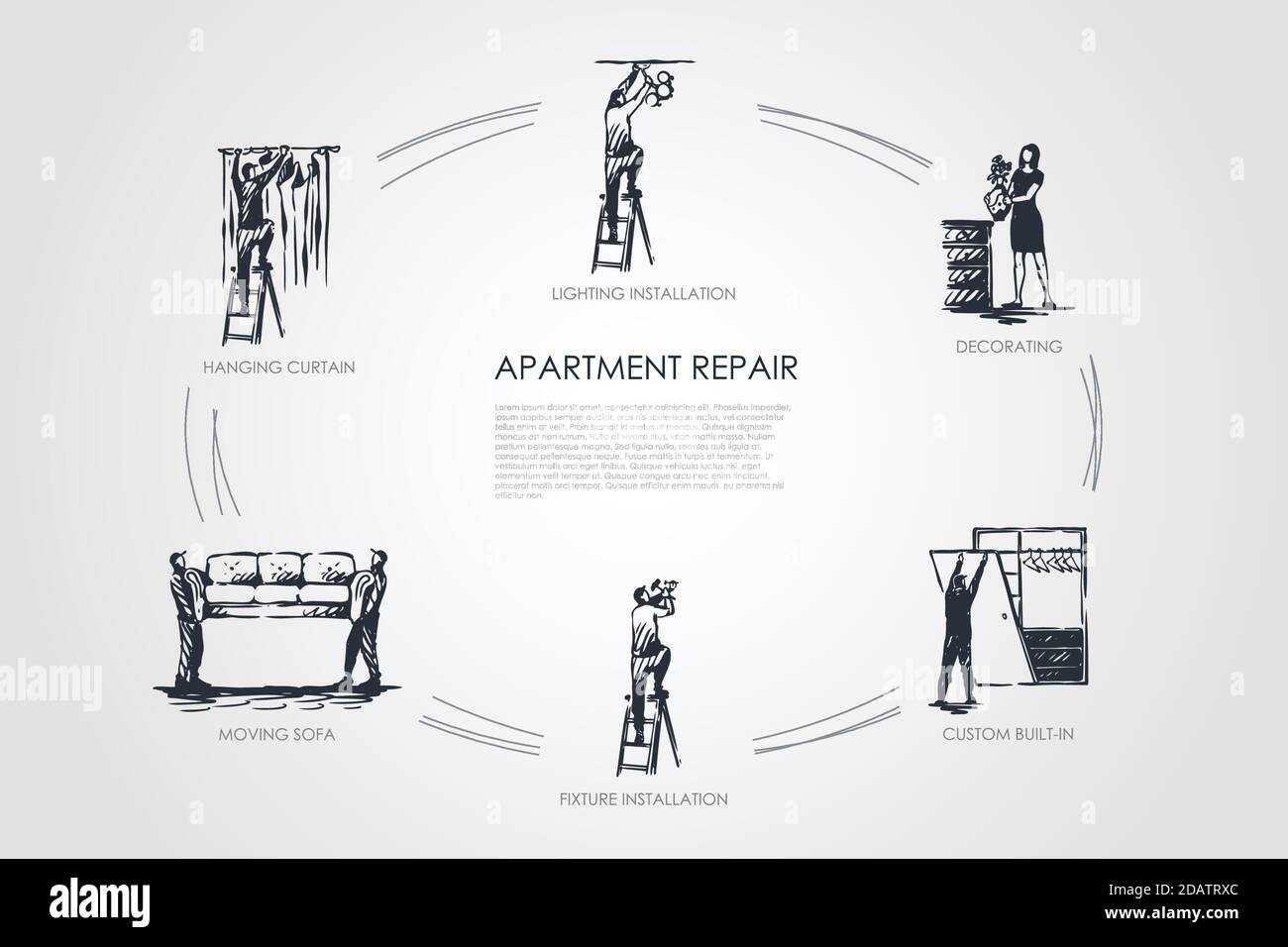 Apartment repair - hanging curtain, moving sofa, fixture installation ...