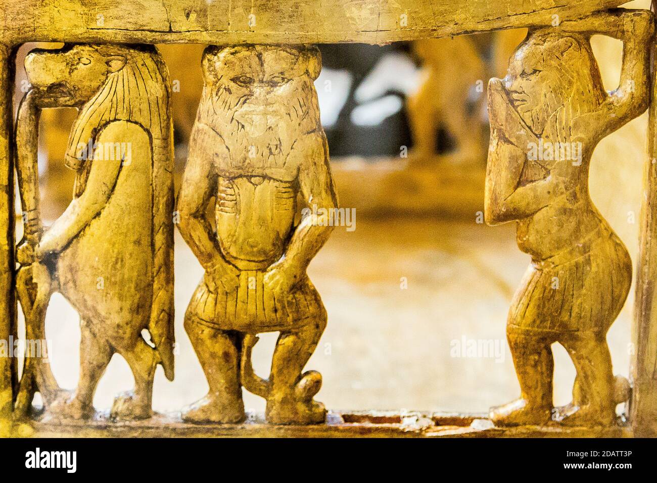 Egypt, Cairo, Egyptian Museum, from the tomb of Yuya and Thuya in Luxor ...