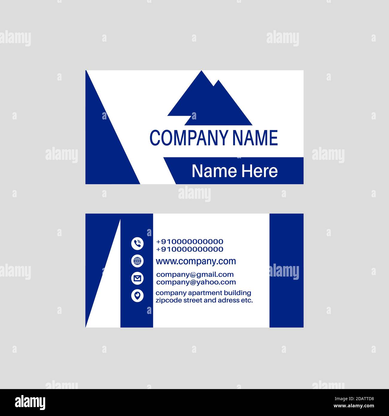 Business and visiting card template design Stock Vector Image & Art - Alamy