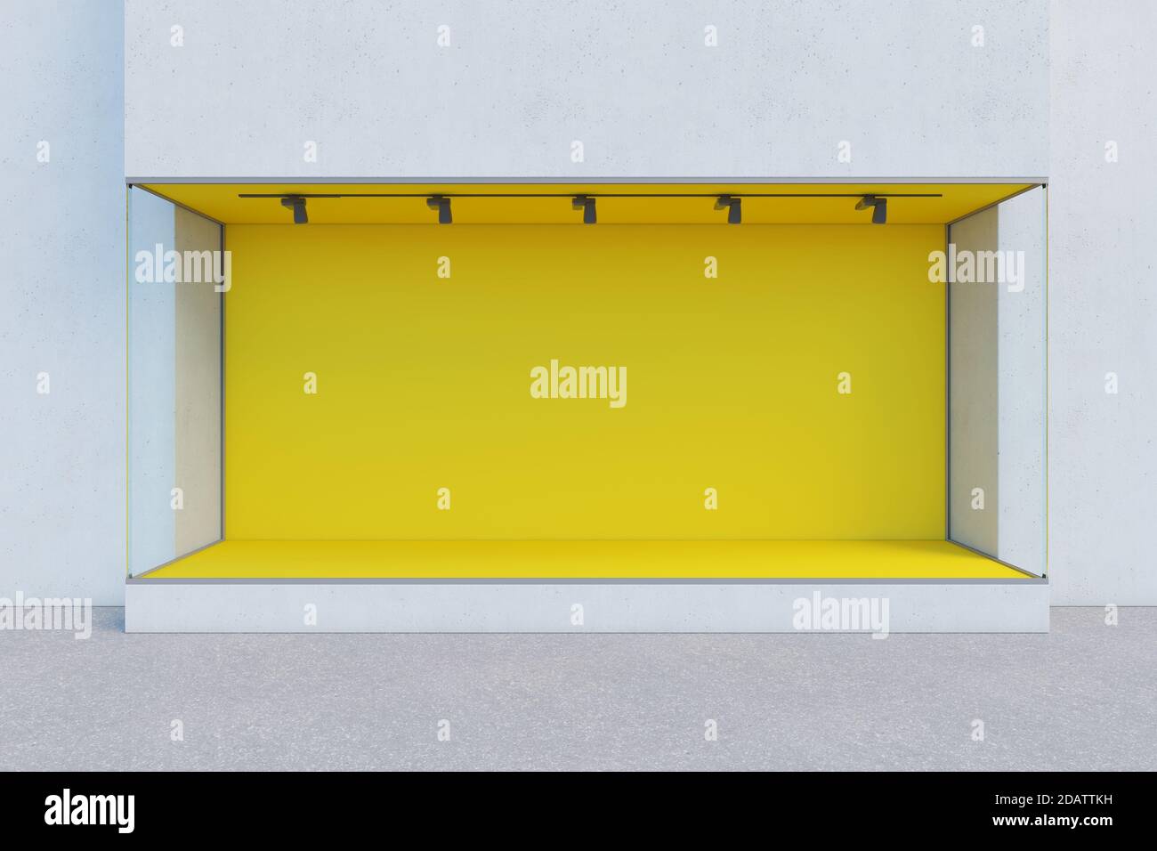 Shop showcase and entrance, 3d rendering Stock Photo - Alamy