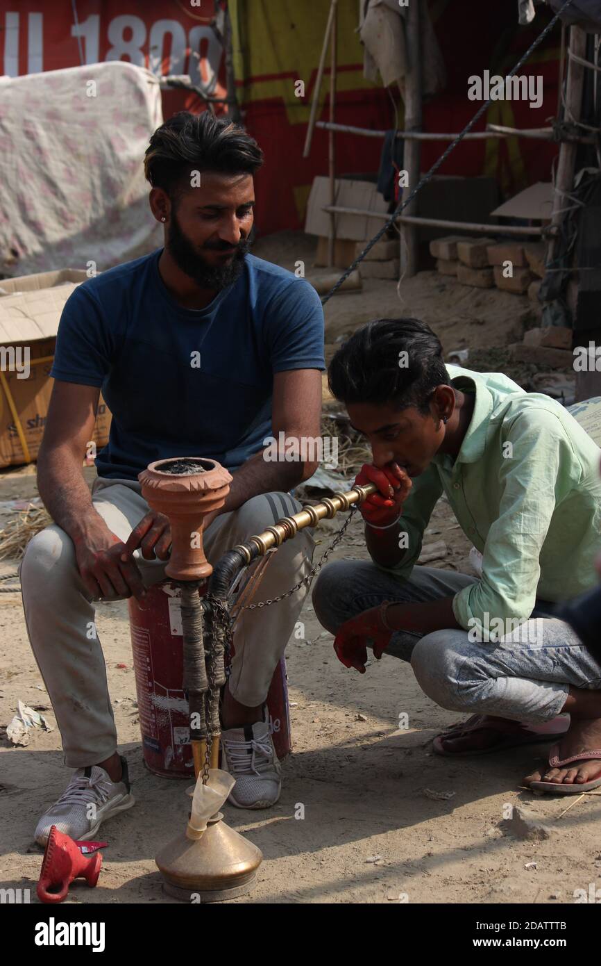 Indian Banjara young men's shots taken while they were resting ...
