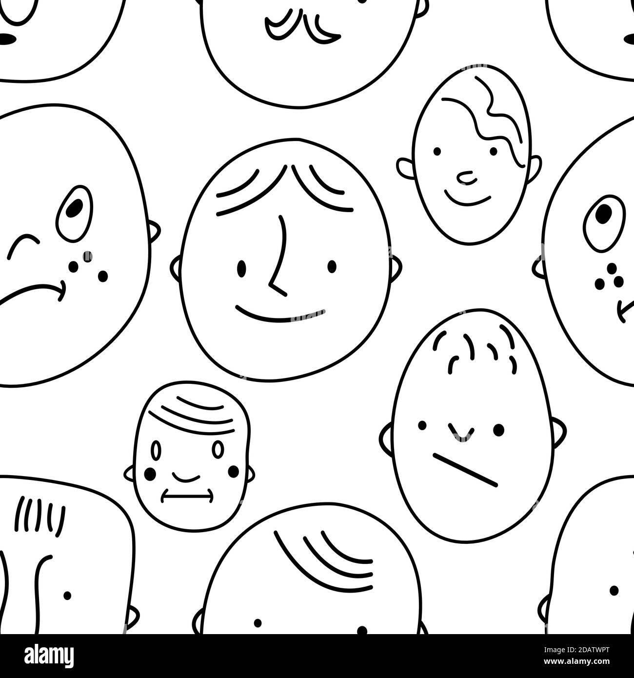 Different faces Black and White Stock Photos & Images - Alamy