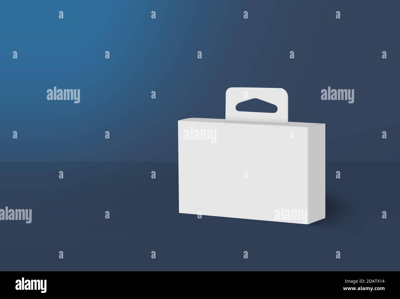 3D blank box with hanger, editable mock-up series template ready for ...
