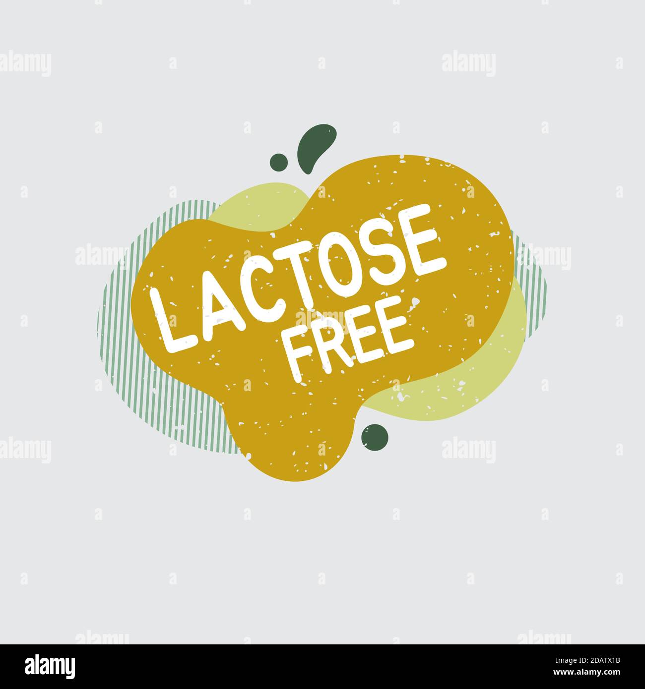 Lactose free icon. Food badge contains no lactose label for healthy ...