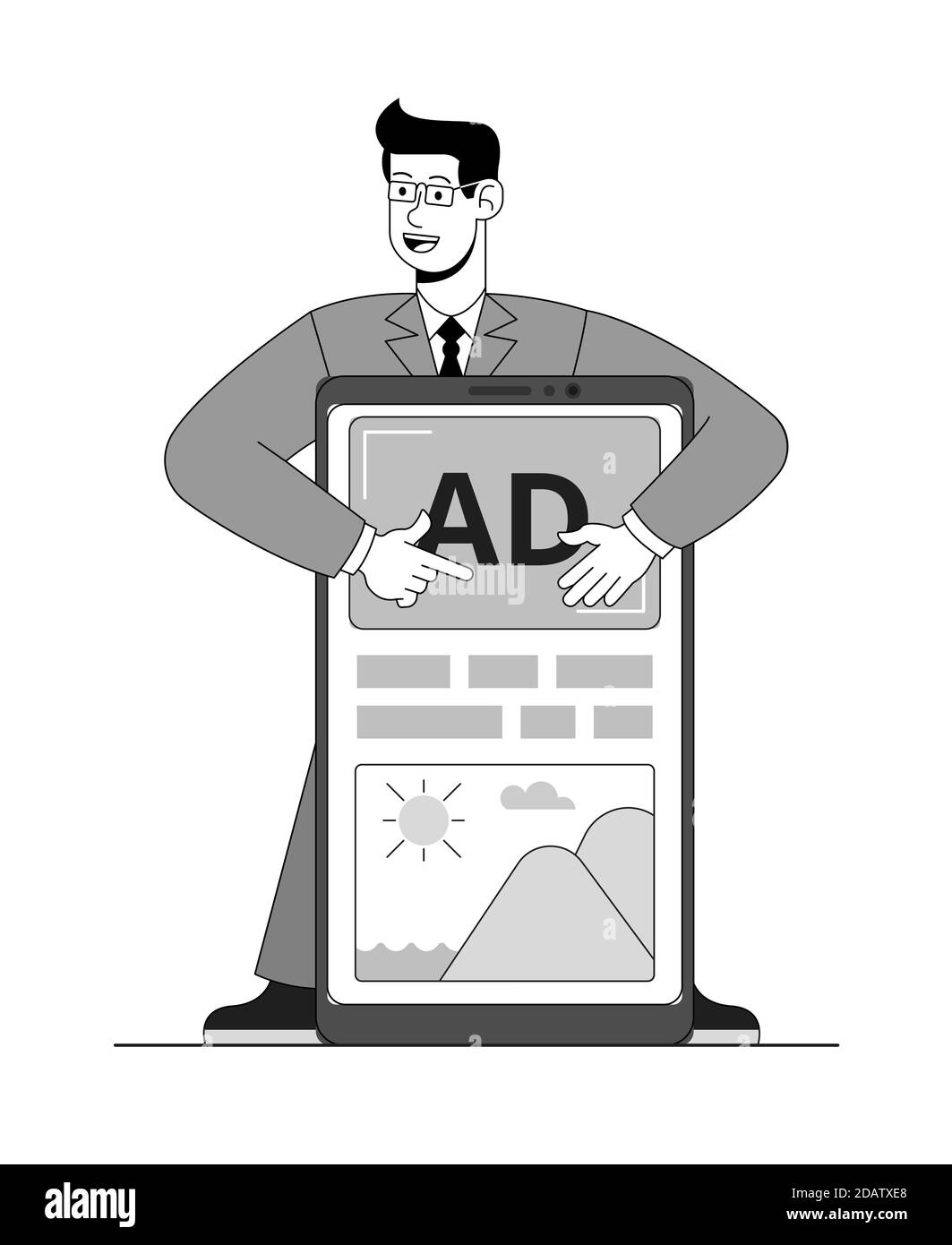 Cartoon pointing hand symbol Black and White Stock Photos & Images - Alamy