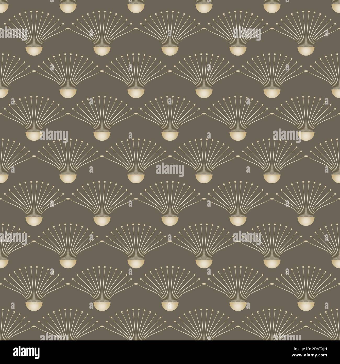 Seamless floral pattern with modern elements. Elegant 1920s style ...