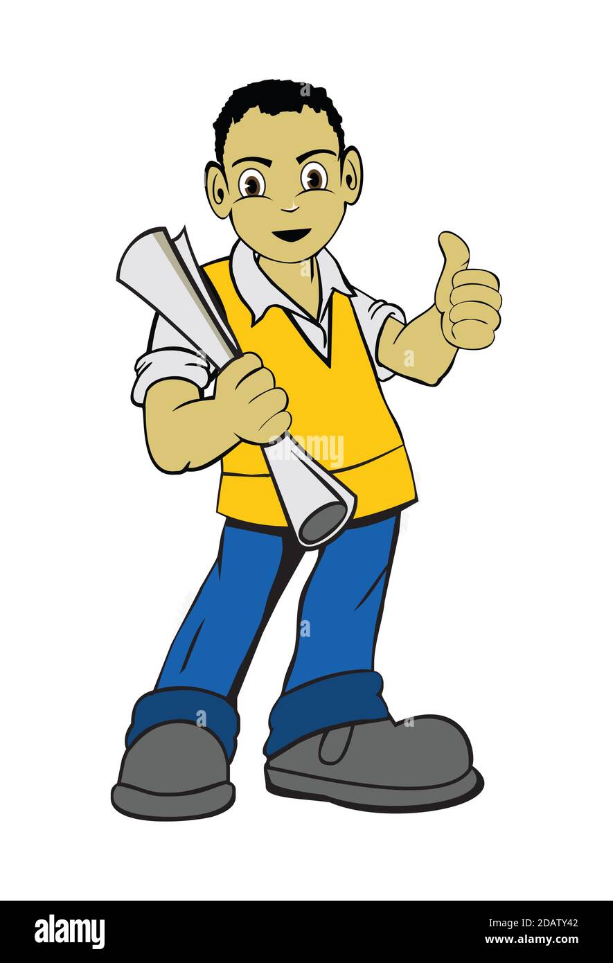 Cartoon character worker of construction company design vector eps ...