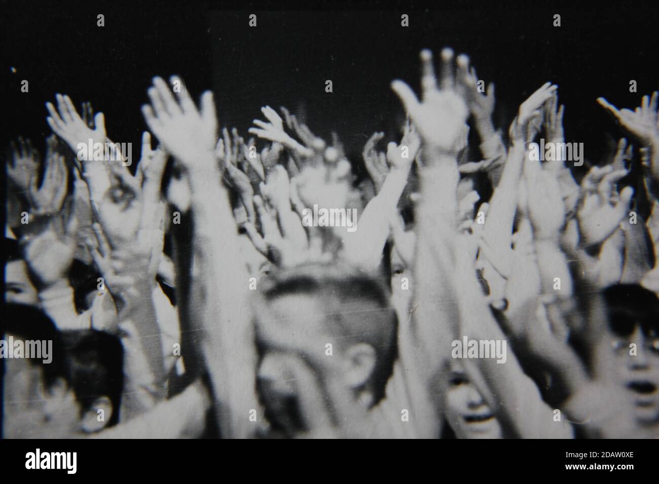 Fine 1970s vintage black and white photography of a bunch of hand of an ...