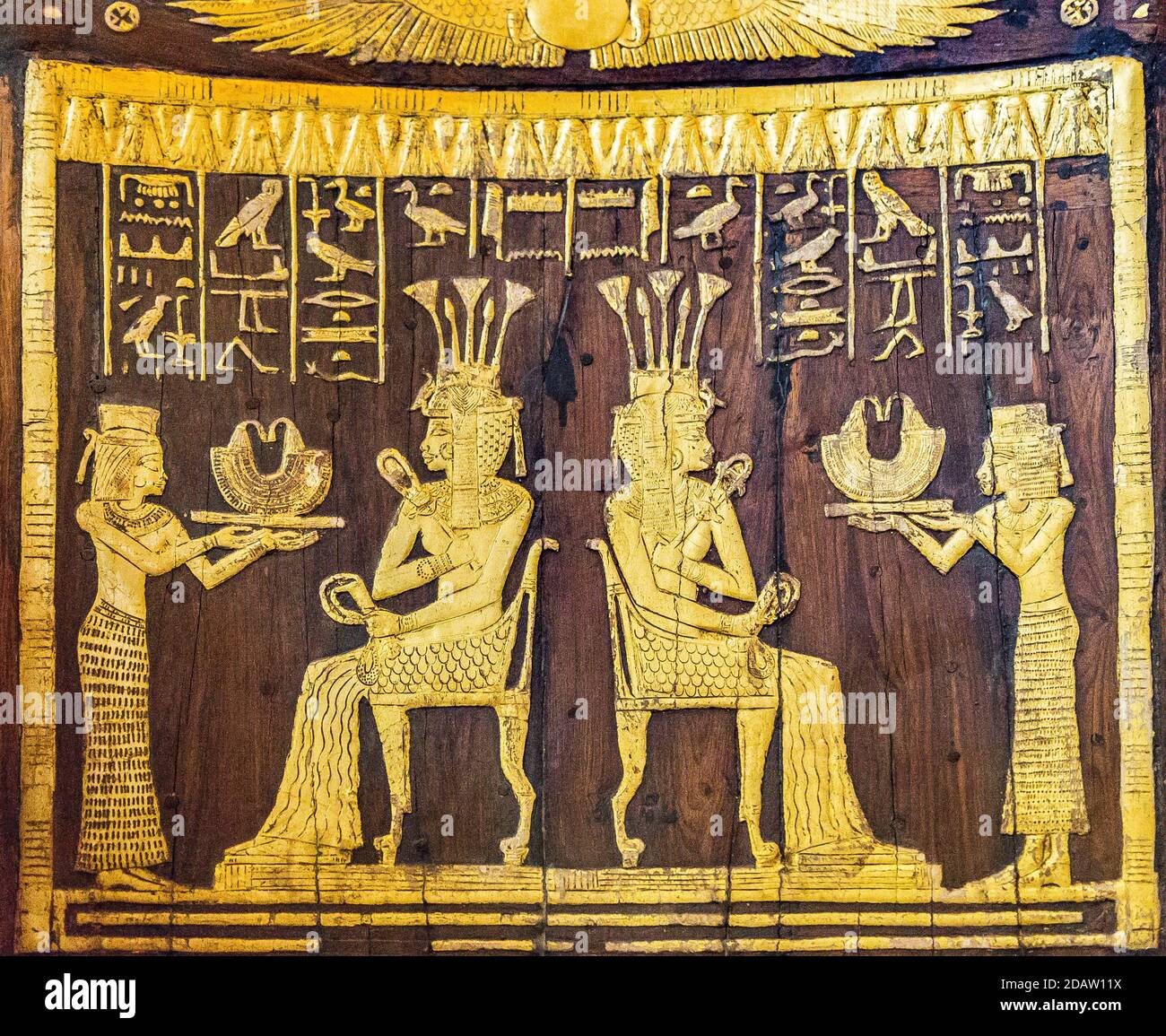 Egypt, Cairo, Egyptian Museum, from the tomb of Yuya and Thuya in Luxor ...