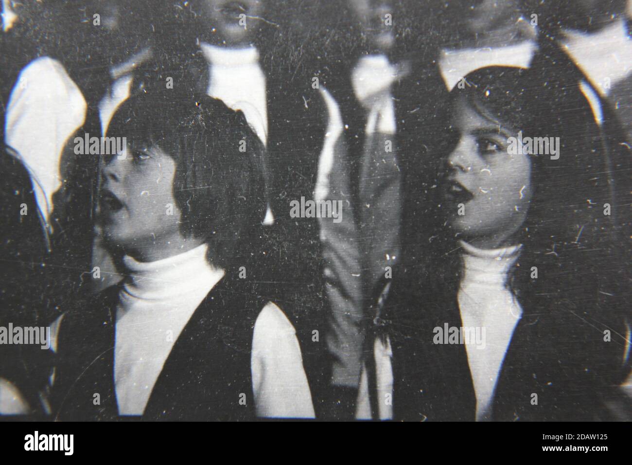 Fine 1970s vintage black and white photography of a live stage ...