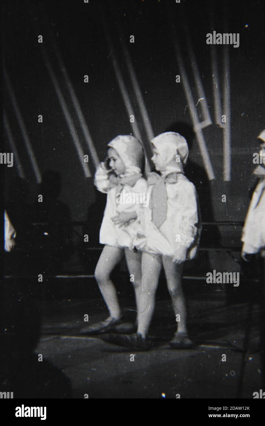 Fine 1970s vintage black and white photography of a live stage ...