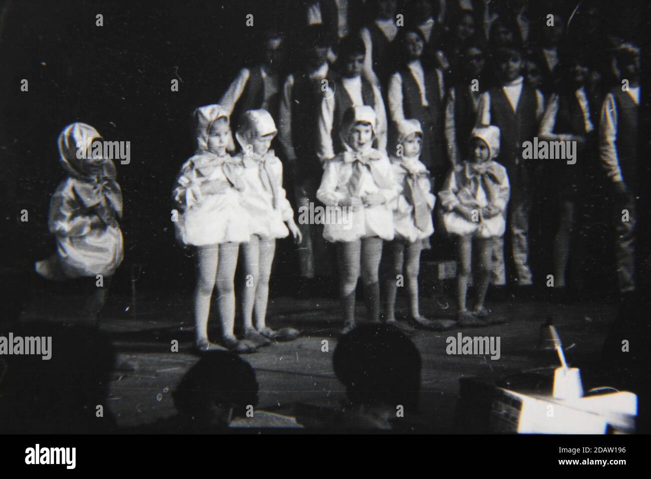 Fine 1970s vintage black and white photography of a live stage ...