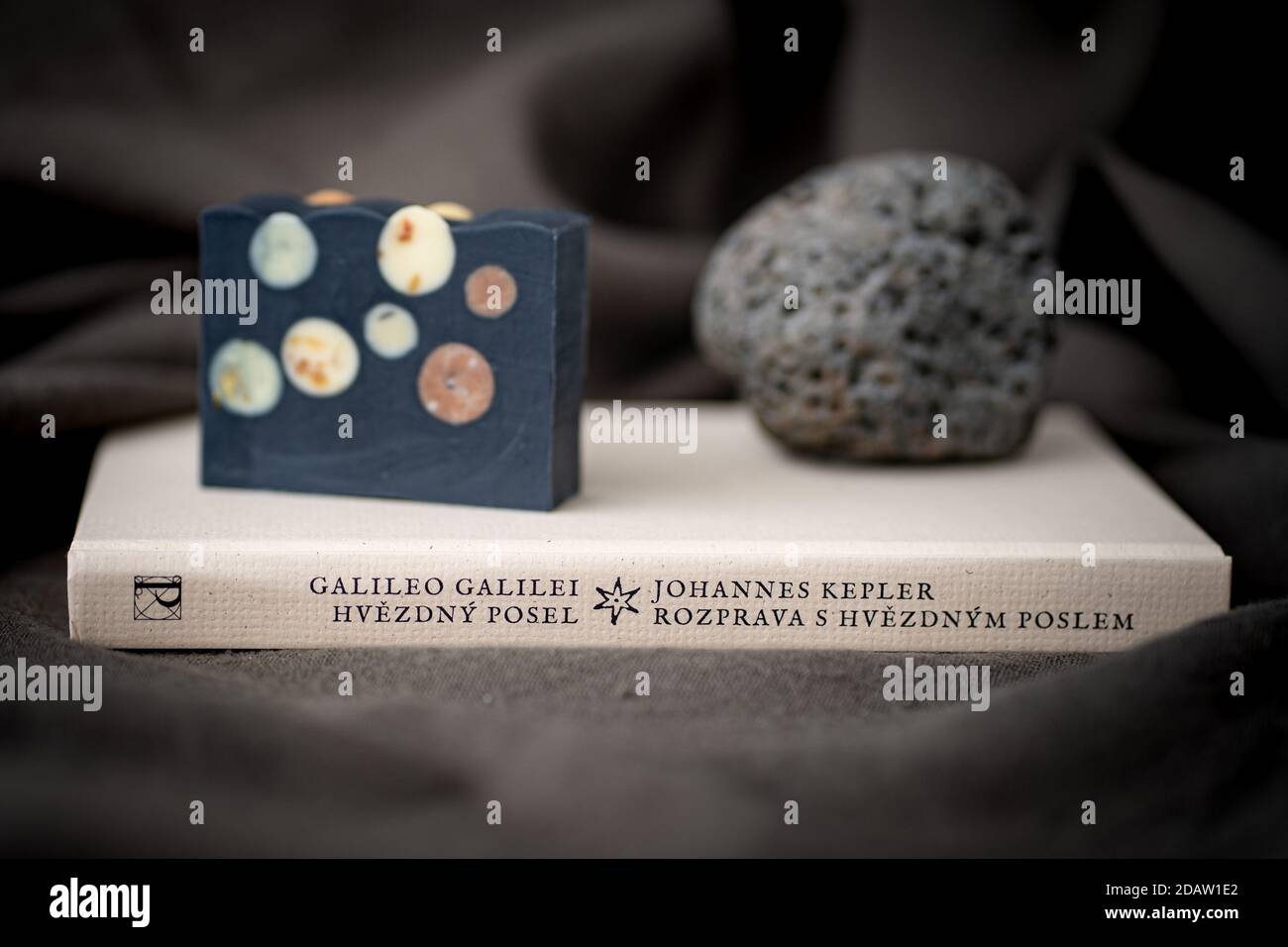 Fresh homemade natural soap inspired by space and planets Stock Photo ...