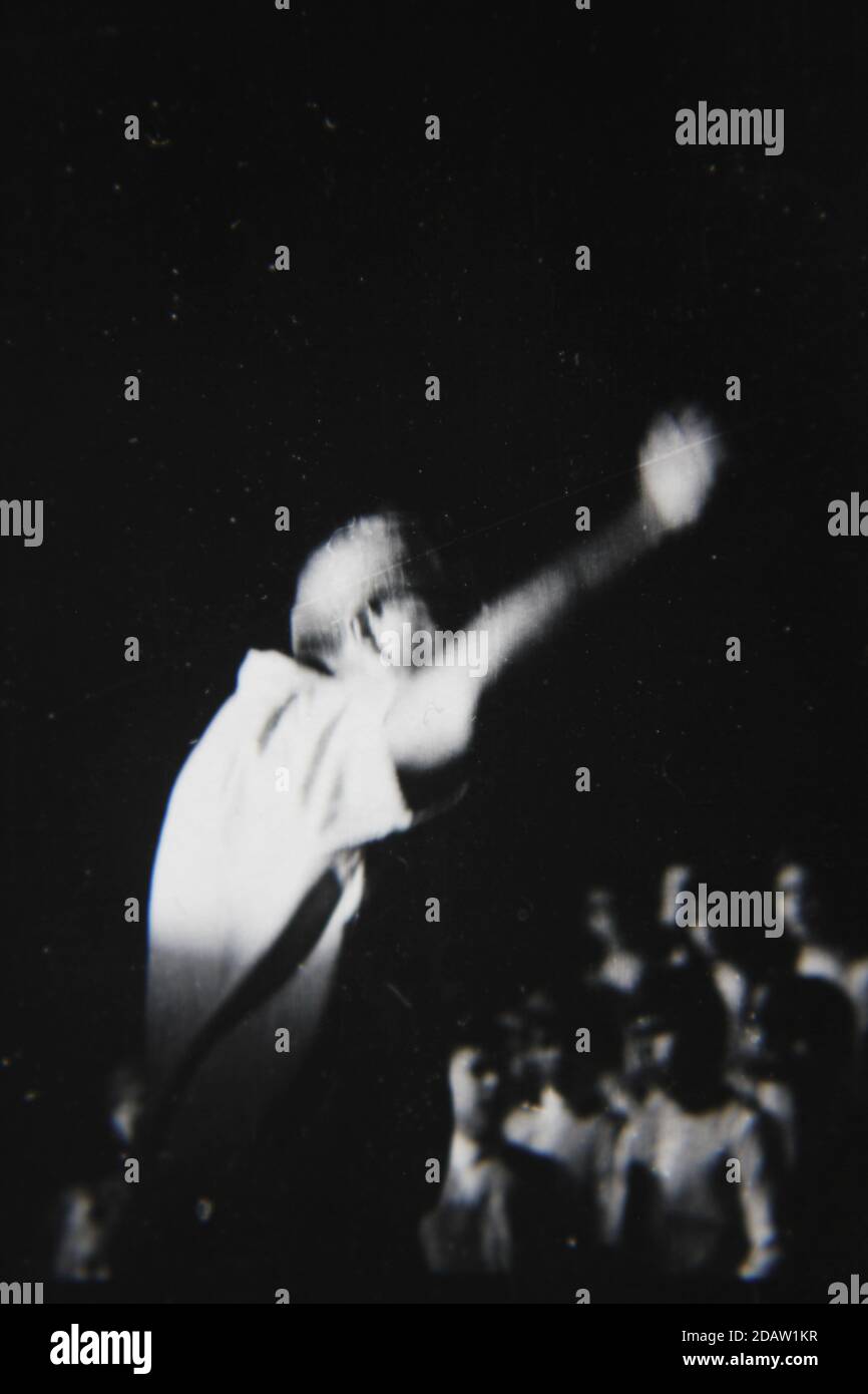 Fine 1970s vintage black and white photography of a live stage ...