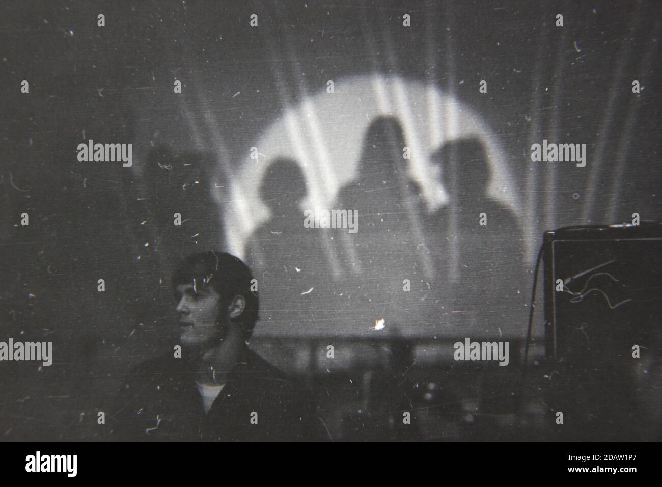 Fine 1970s vintage black and white photography of a live stage ...