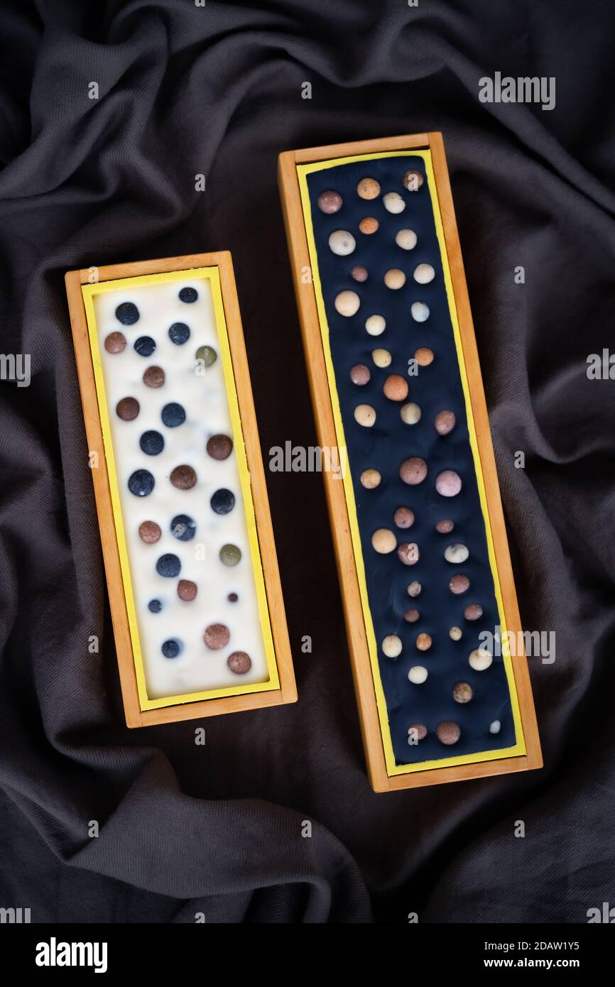 Fresh homemade natural soap inspired by space and planets Stock Photo ...