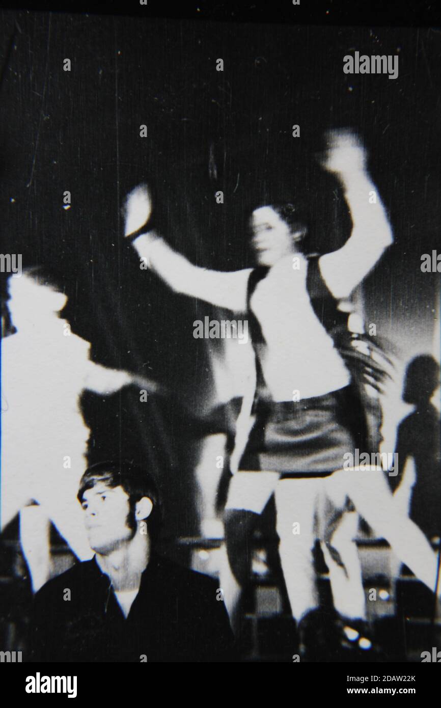 Fine 1970s vintage black and white photography of a live stage ...