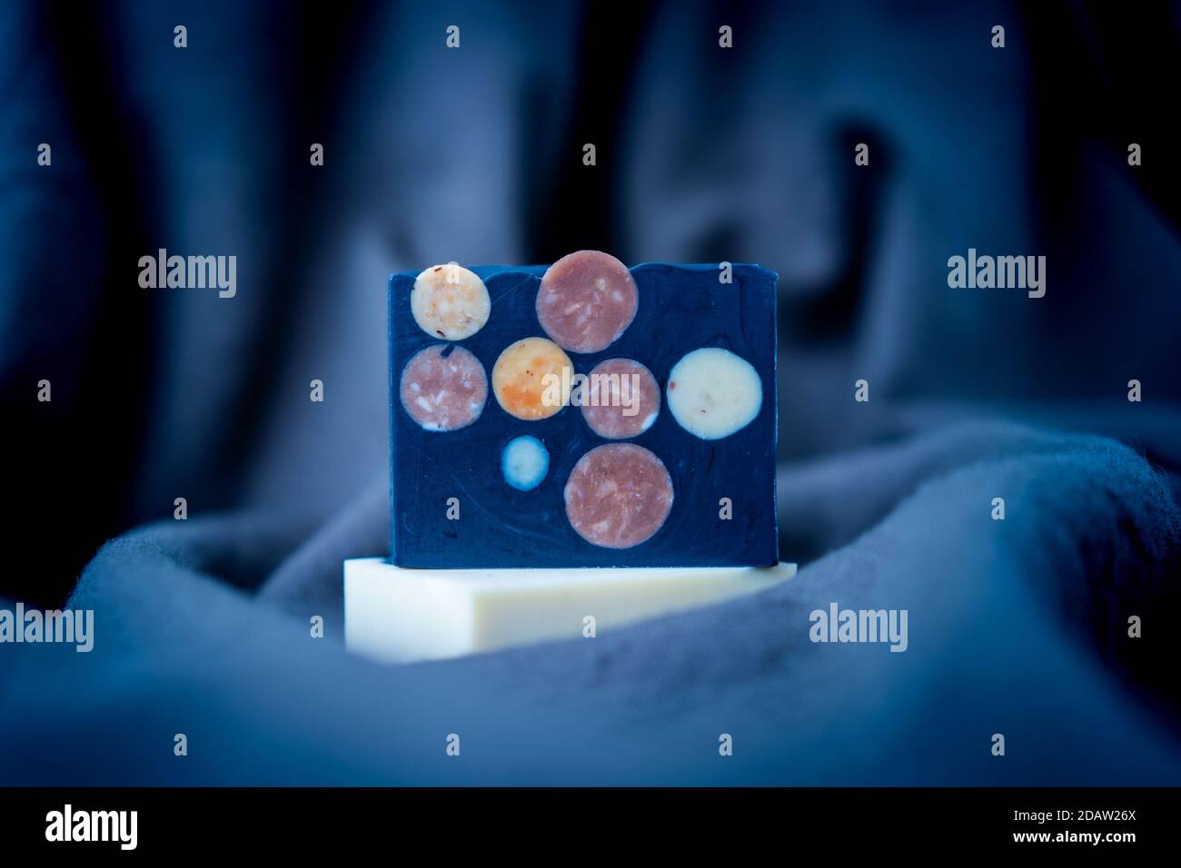 Fresh homemade natural soap inspired by space and planets Stock Photo ...