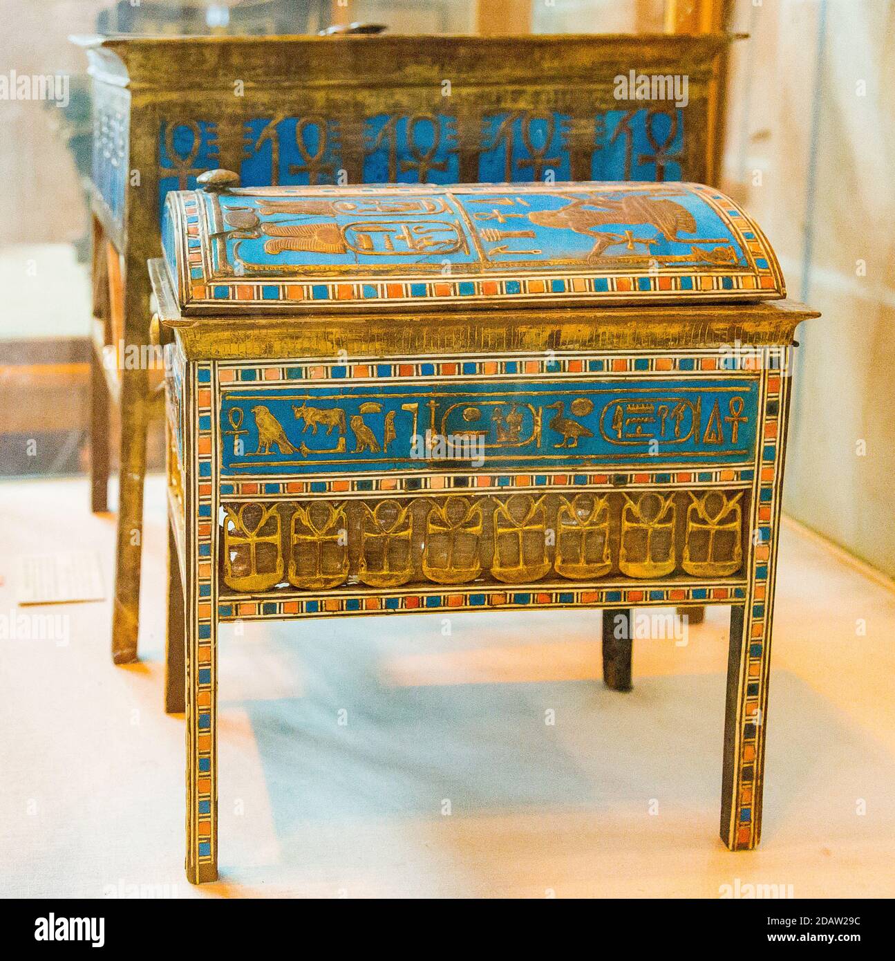 Egypt, Cairo, Egyptian Museum, from the tomb of Yuya and Thuya in Luxor ...