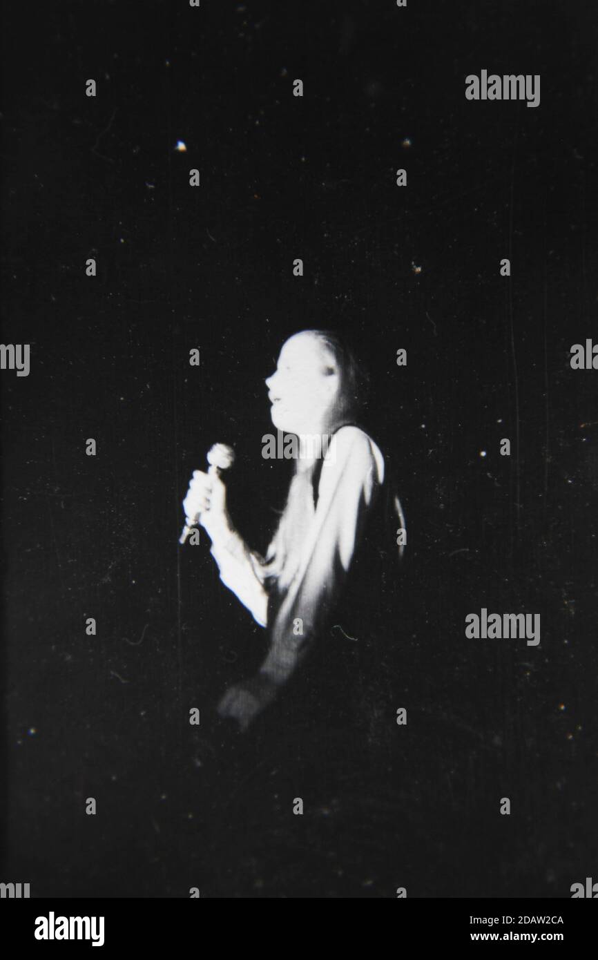 Fine 1970s vintage black and white photography of a live stage ...