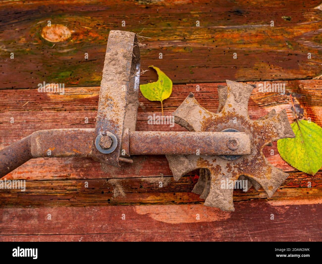 Hand iron tool for cultivating agricultural land Stock Photo - Alamy