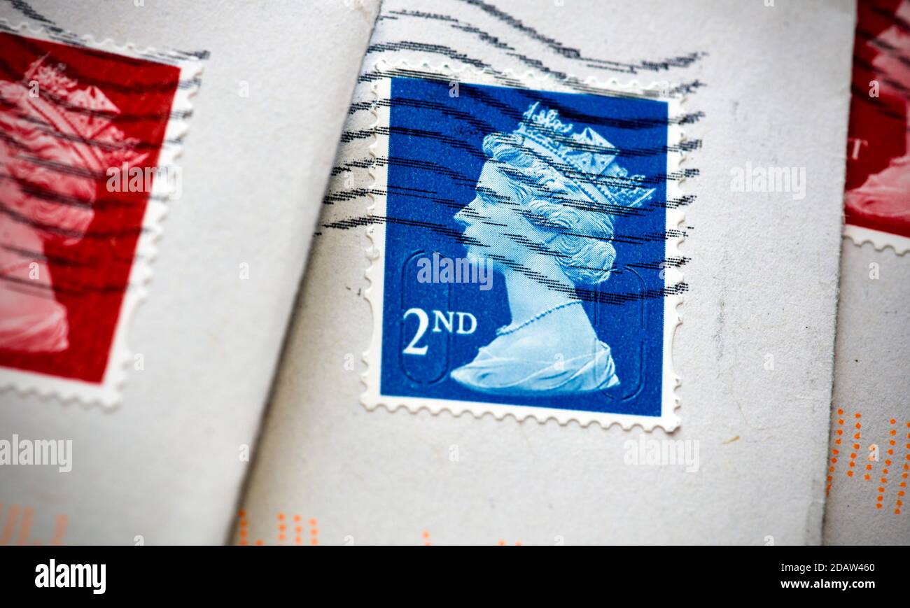 British postage 2nd class first hi-res stock photography and images - Alamy