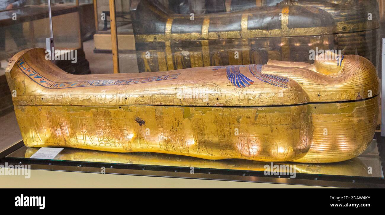 Egypt, Cairo, Egyptian Museum, from the tomb of Yuya and Thuya in Luxor ...