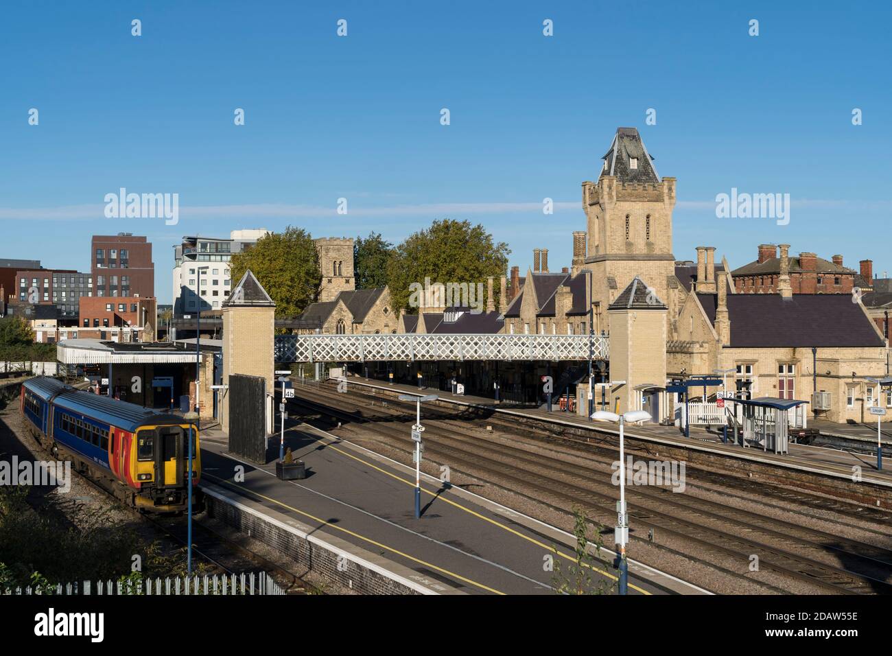 Lincoln railway station from pelham bridge october 2020 hi-res stock ...