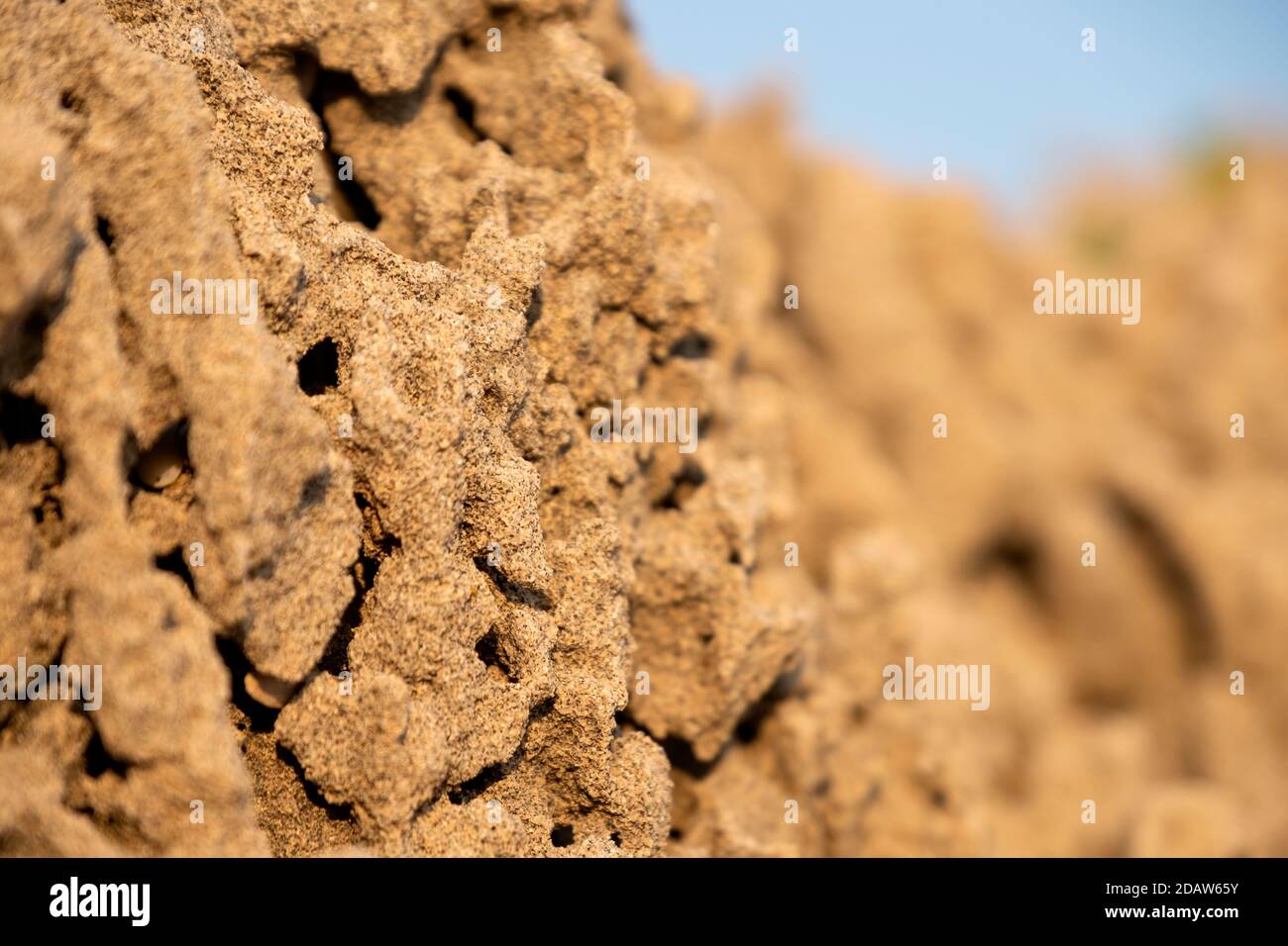 Soft Rock Formations By The Beach Stock Photo - Alamy