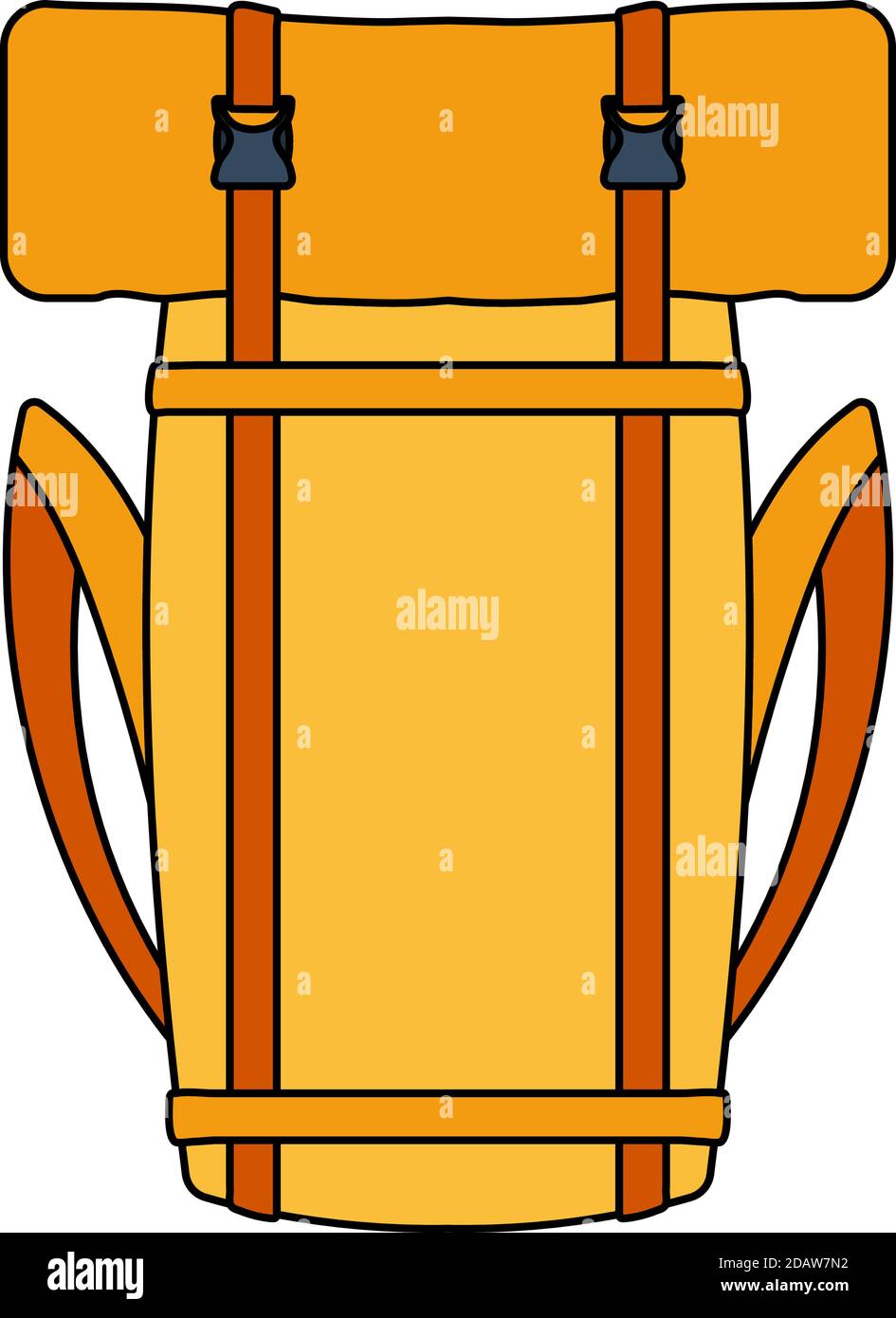 Icon Of Camping Backpack. Editable Outline With Color Fill Design ...