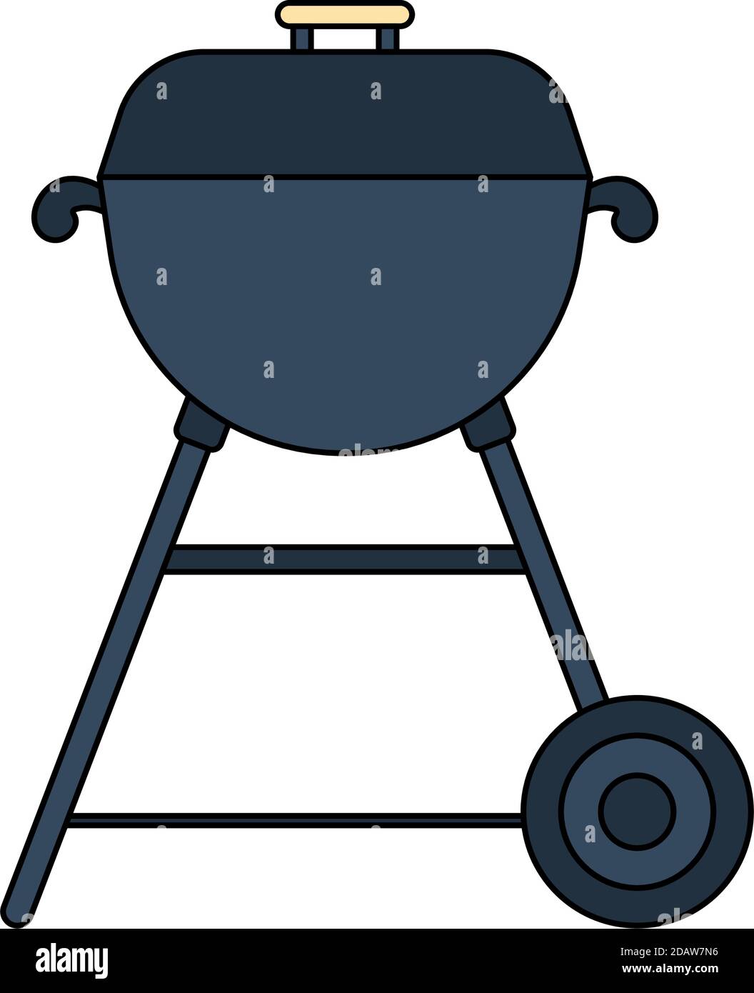 Icon Of Barbecue. Editable Outline With Color Fill Design. Vector ...