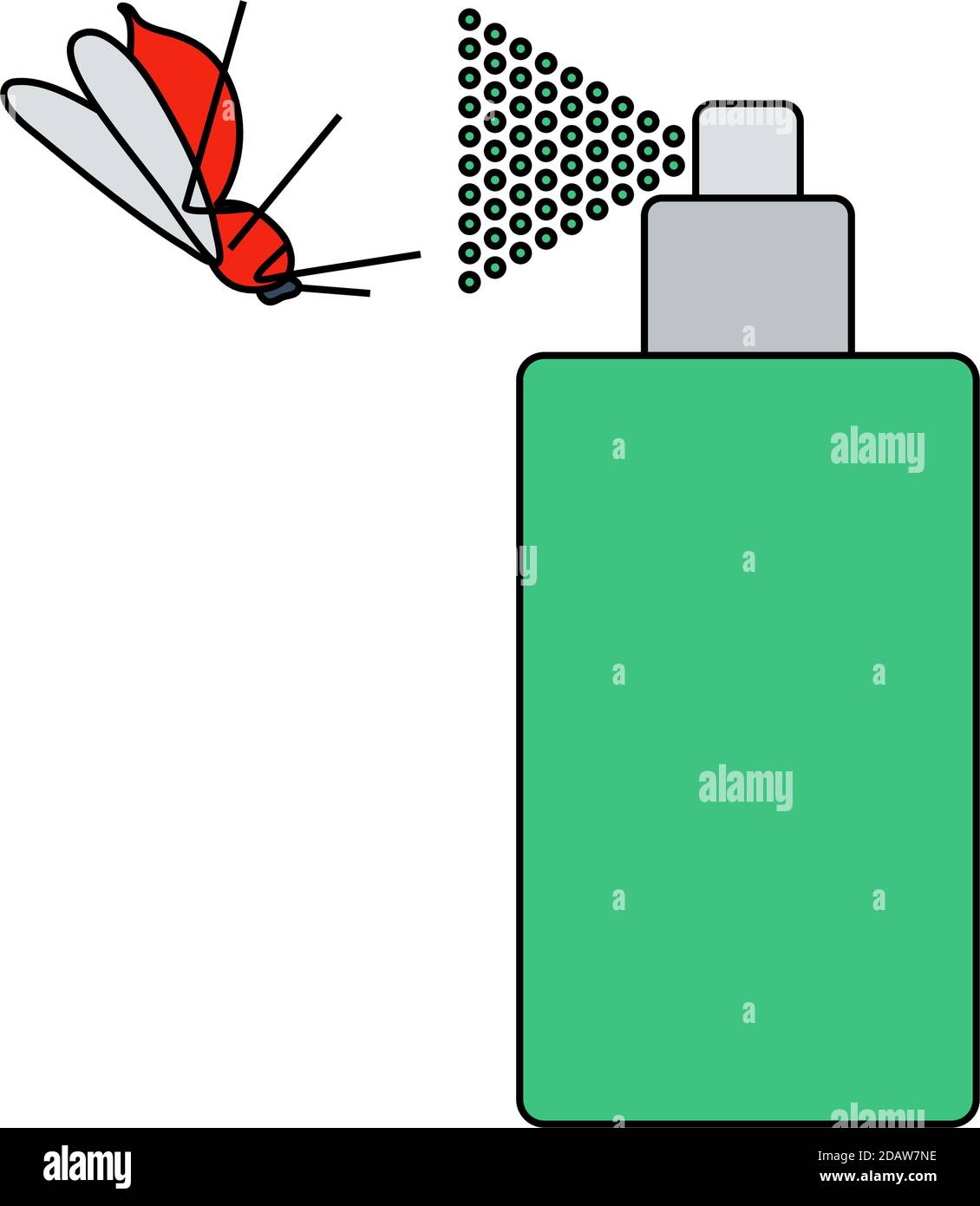 Icon Of Mosquito Spray. Editable Outline With Color Fill Design. Vector ...